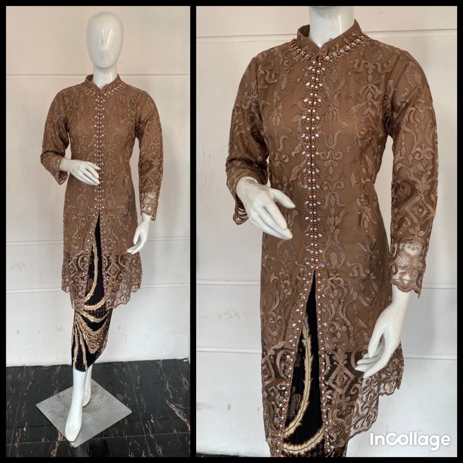 Mula Store - SET Kebaya Tulle Mutiara Terbaru dan Rok - Baju Kebaya Ibu Besan dan Wisuda Tile ...