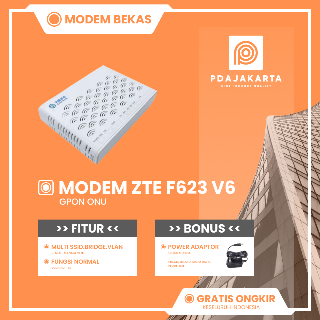 Modem ZTE F623 Gpon Onu ONT Bisa OMCI Modem Bekas Original | Lazada Indonesia
