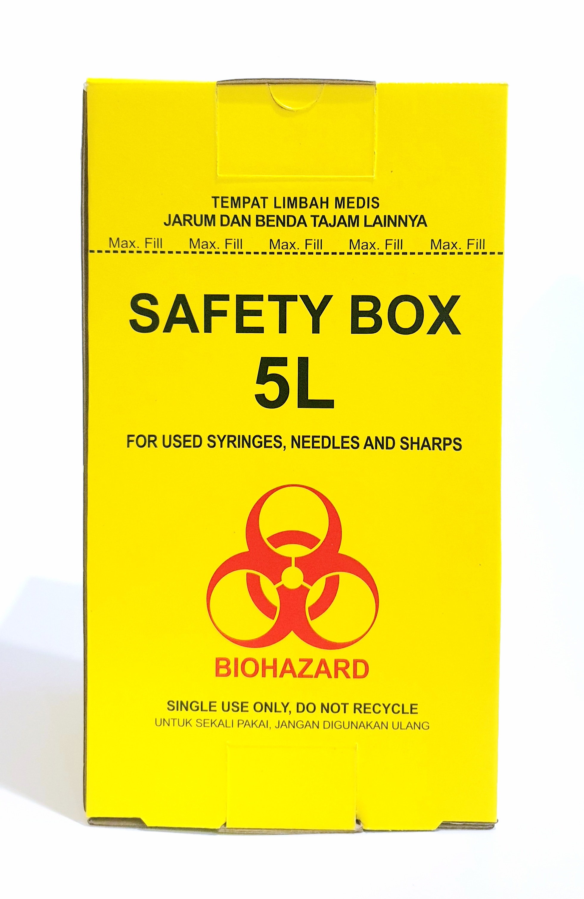 SAFETY BOX LIMBAH BIOHAZARD 5 LITER - BOX SAMPAH MEDIS 5L - KOTAK LIMBAH MEDIS | Lazada Indonesia