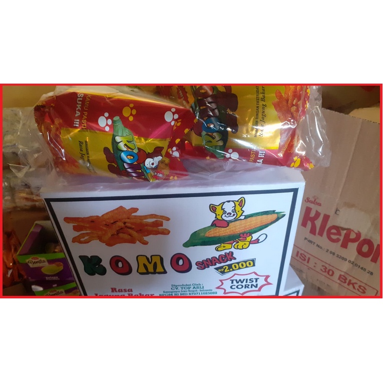 Snack komo 2000 an 1 pack isi 10 | Chiki legendaris sepanjang jaman | Lazada Indonesia