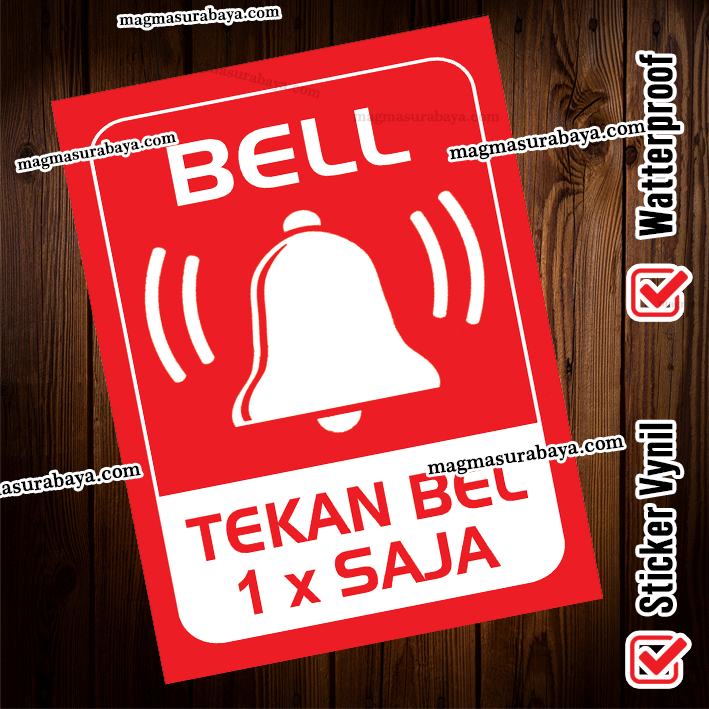 Stiker Bell - tekan bell 1 kali sajahhh | Lazada Indonesia