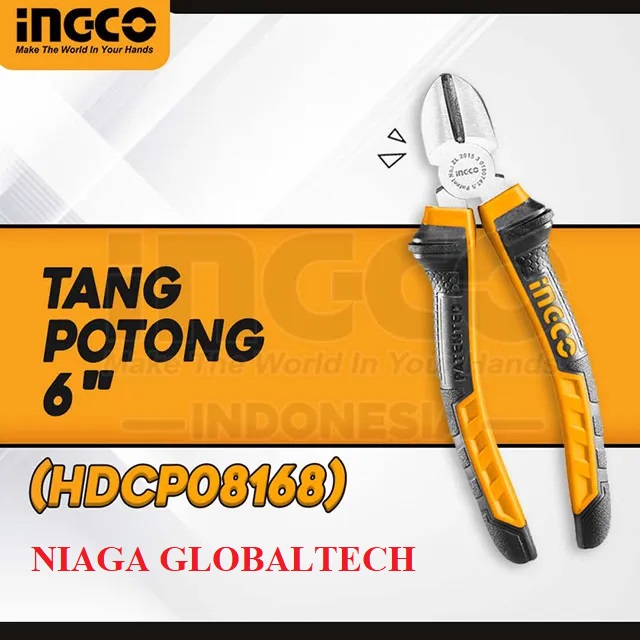 INGCO DIAGONAL CUTTING PLIERS TANG POTONG INDUSTRIAL | Lazada Indonesia