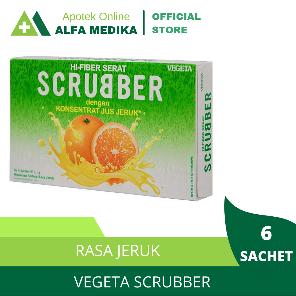 Vegeta Scrubber Rasa Jeruk 6 Sachet - Minuman Kaya Serat Alami | Lazada ...