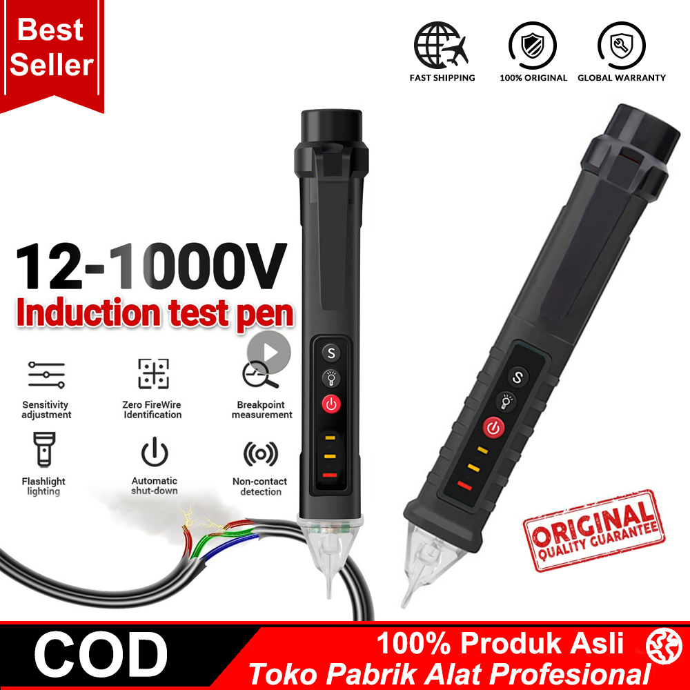 Tespen Listrik Digital Bunyi Alat Cek Kabel Putus Tester Pen Sensor ...