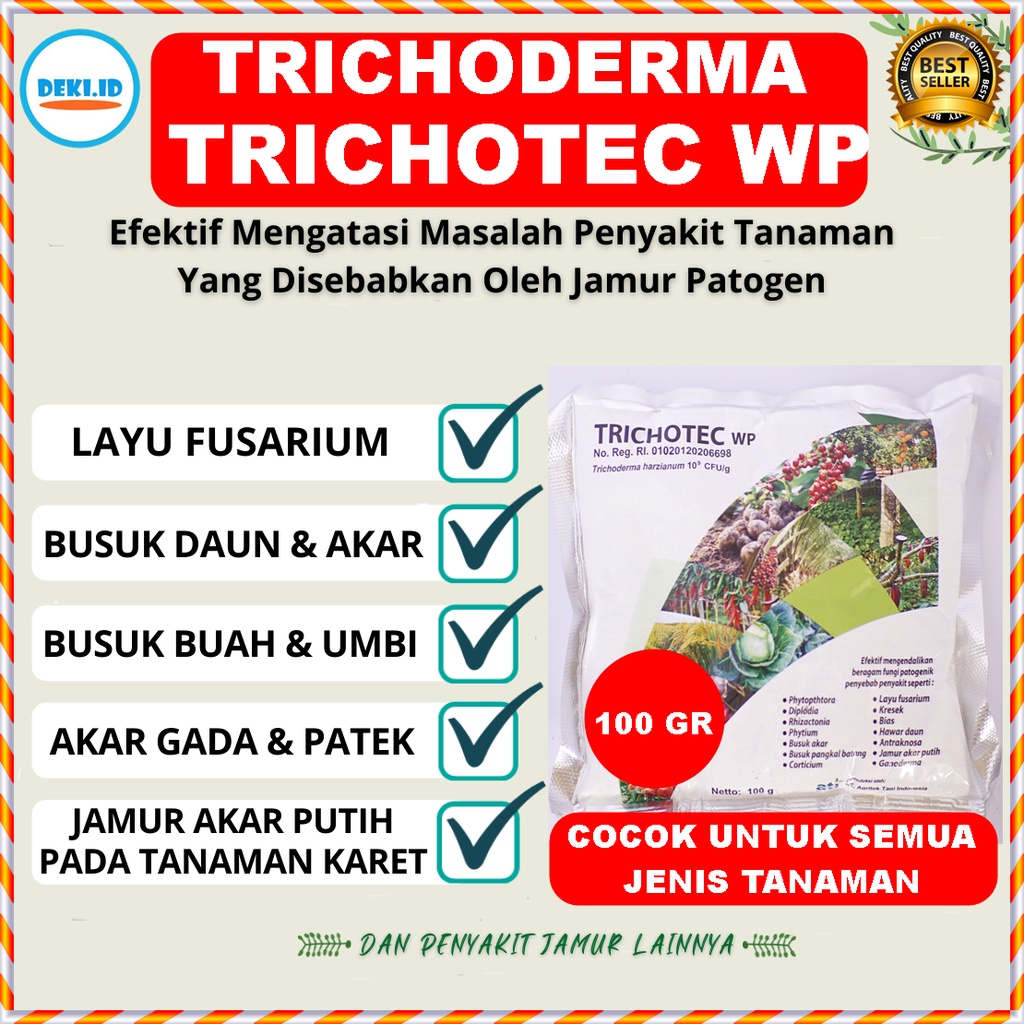 Tricoderma Fungsida Organik Trichotec WP 100 gr Pupuk Pestisida Hayati ...