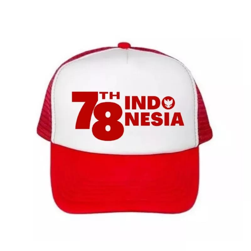 Topi Merah putih Topi logo Dirgahayu Hut Kemeriahan Kemerdekaan RI ...