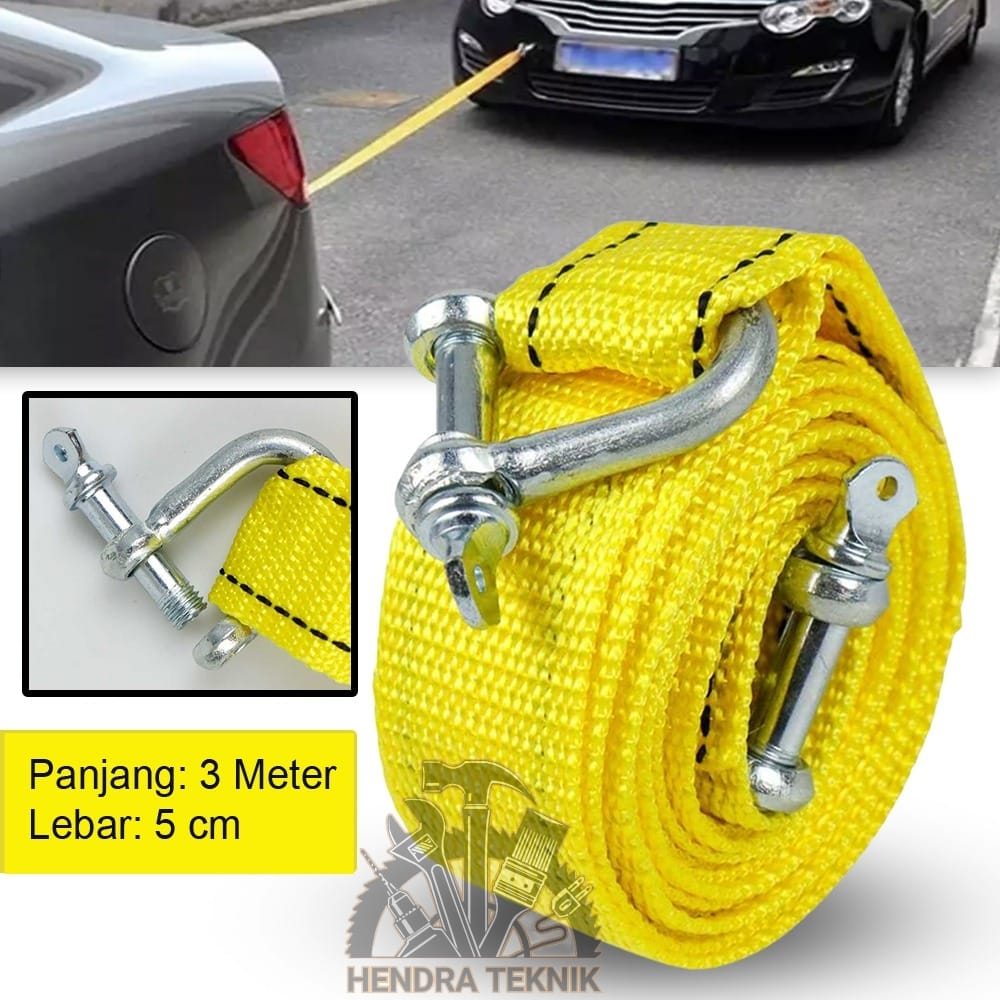 TOWING BELT 3 TON 3 METER TALI SABUK DEREK MOBIL TOW ROPE BELT 5CM ...