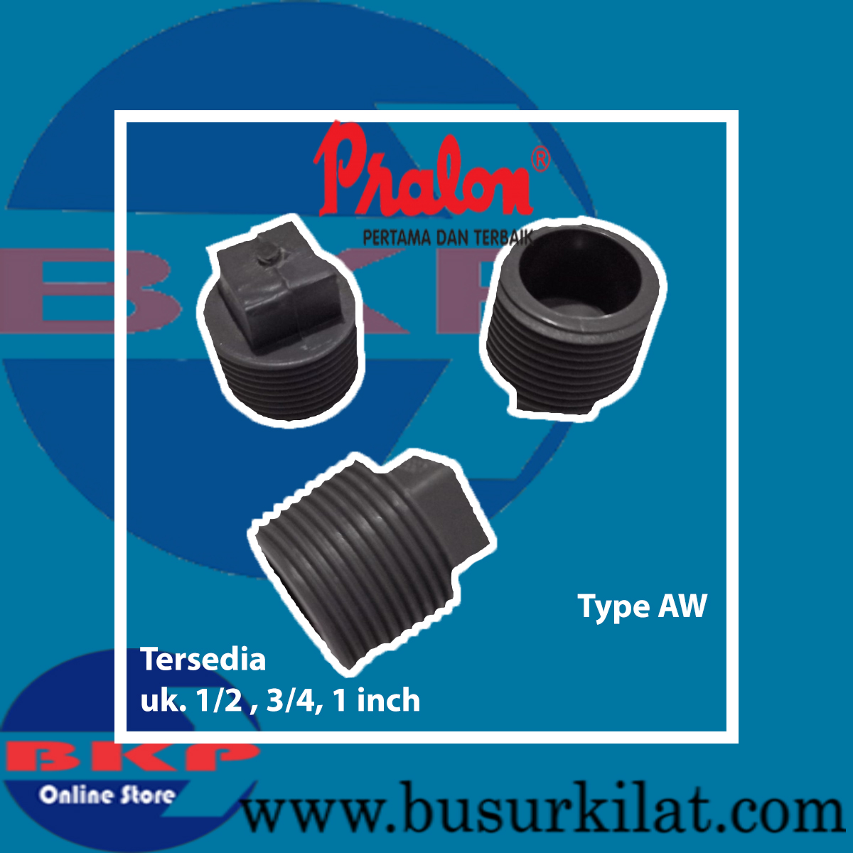 PLUG 1/2 INCH PVC PRALON (AW) / FITTING PIPA PVC / PLUG PVC | Lazada ...