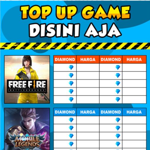 CETAK SPANDUK BANNER KONTER TOP UP GAME ONLINE TERMURAH | Lazada Indonesia