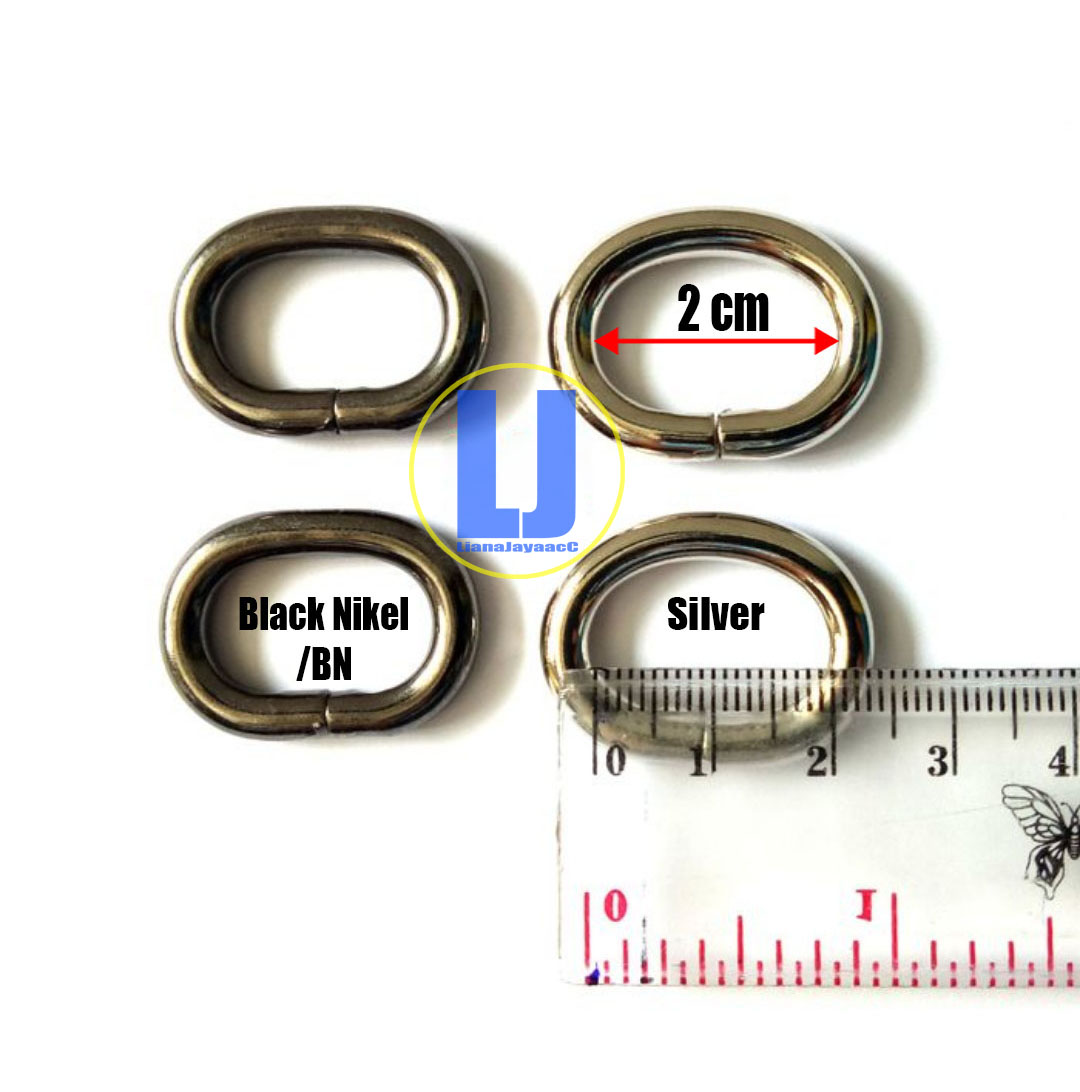 AKSESORIS TAS RING TAS OVAL BESI TEBAL IMPORT 2 CM ( ISI 12 PCS ) LIGHT ...