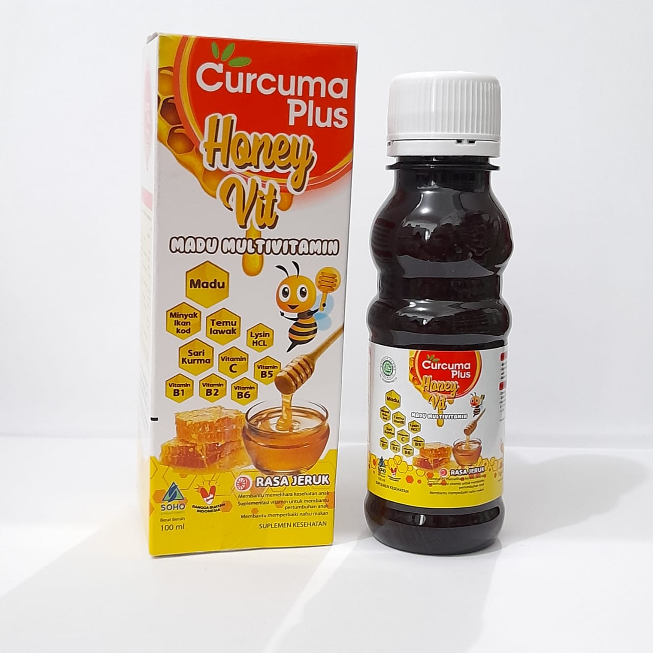 CURCUMA PLUS HONEY VIT RASA ORANGE 100 ML MULTIVITAMIN MADU | Lazada ...