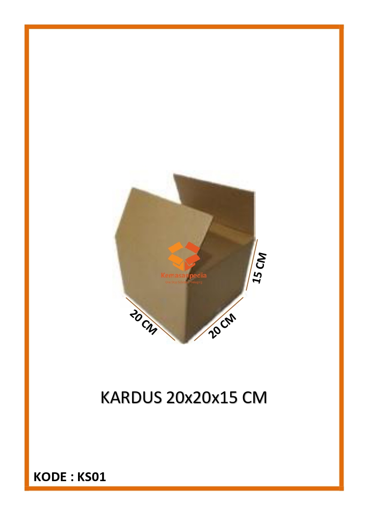Kardus 20x20x15 Cm Polos / Dus Dos Box Bok Boks Karton Kotak Baru Kemas ...
