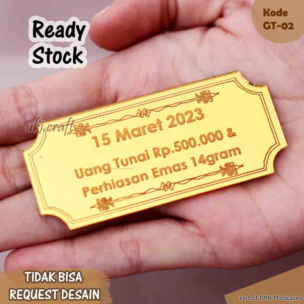 Nama Akrilik Mirror Untuk Mahar / Box Seserahan | Name Tag Acrylic ...