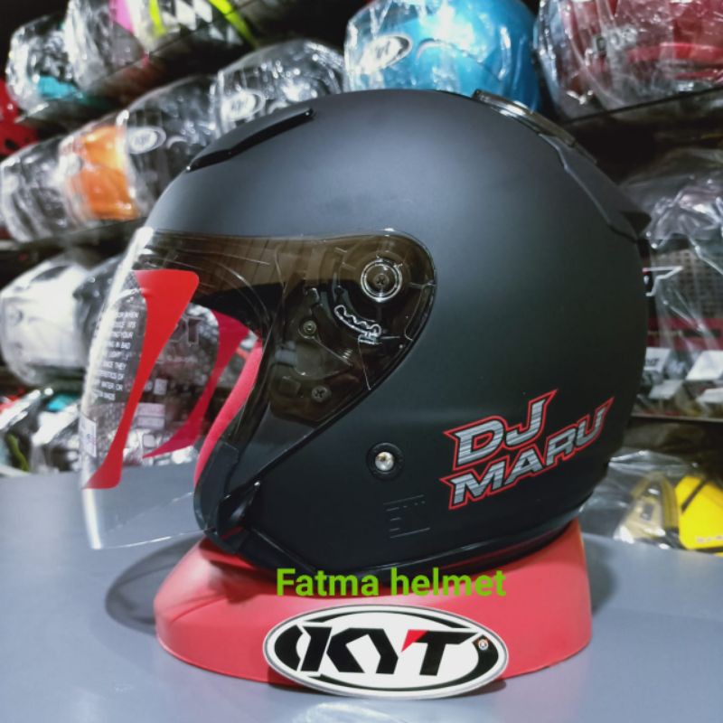 Helm Half Face KYT DJ MARU POLOS | Helm Pria | Helm Murah | Helm Pria ...