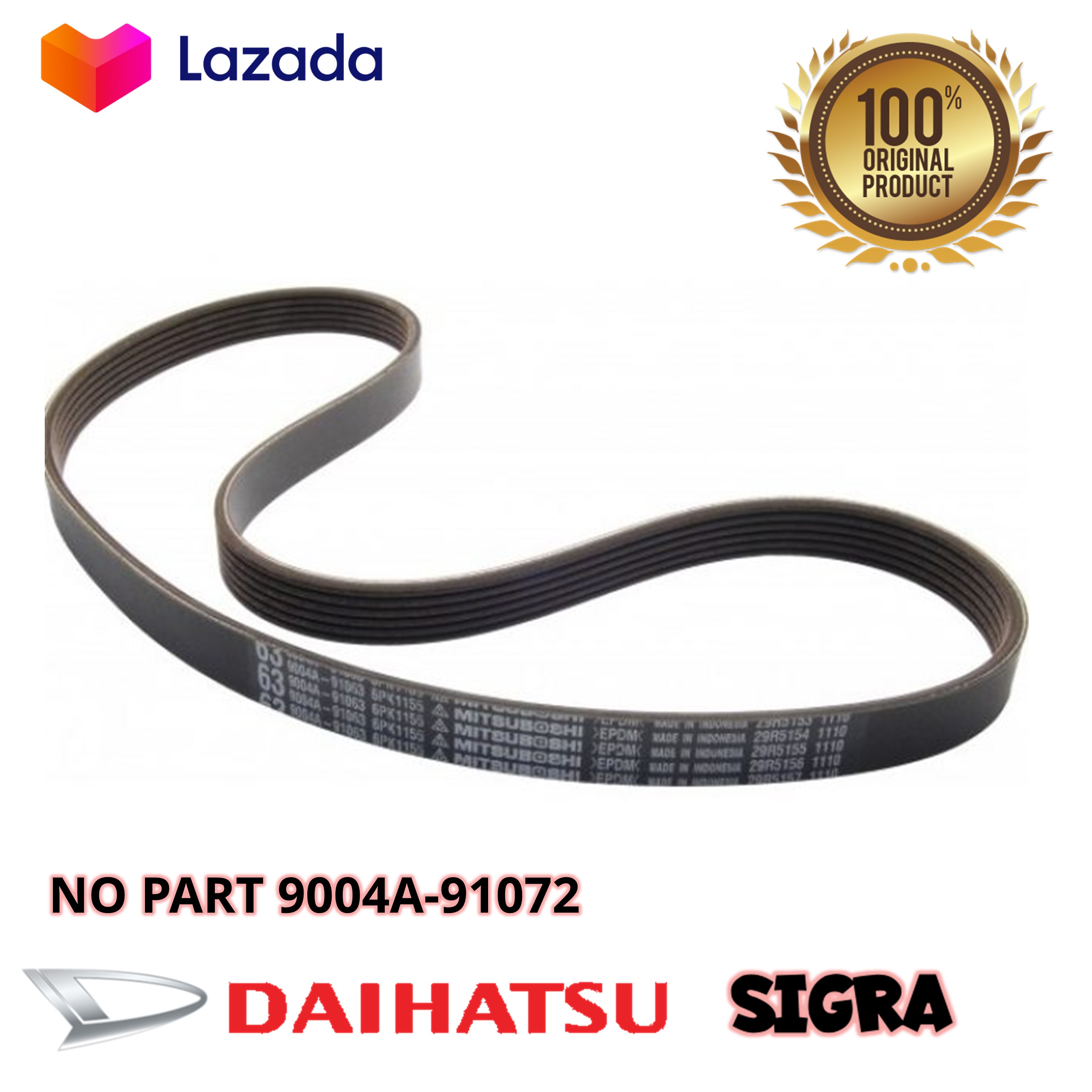 TALI KIPAS FAN BELT V BELT MOBIL DAIHATSU SIGRA 91072 | Lazada Indonesia