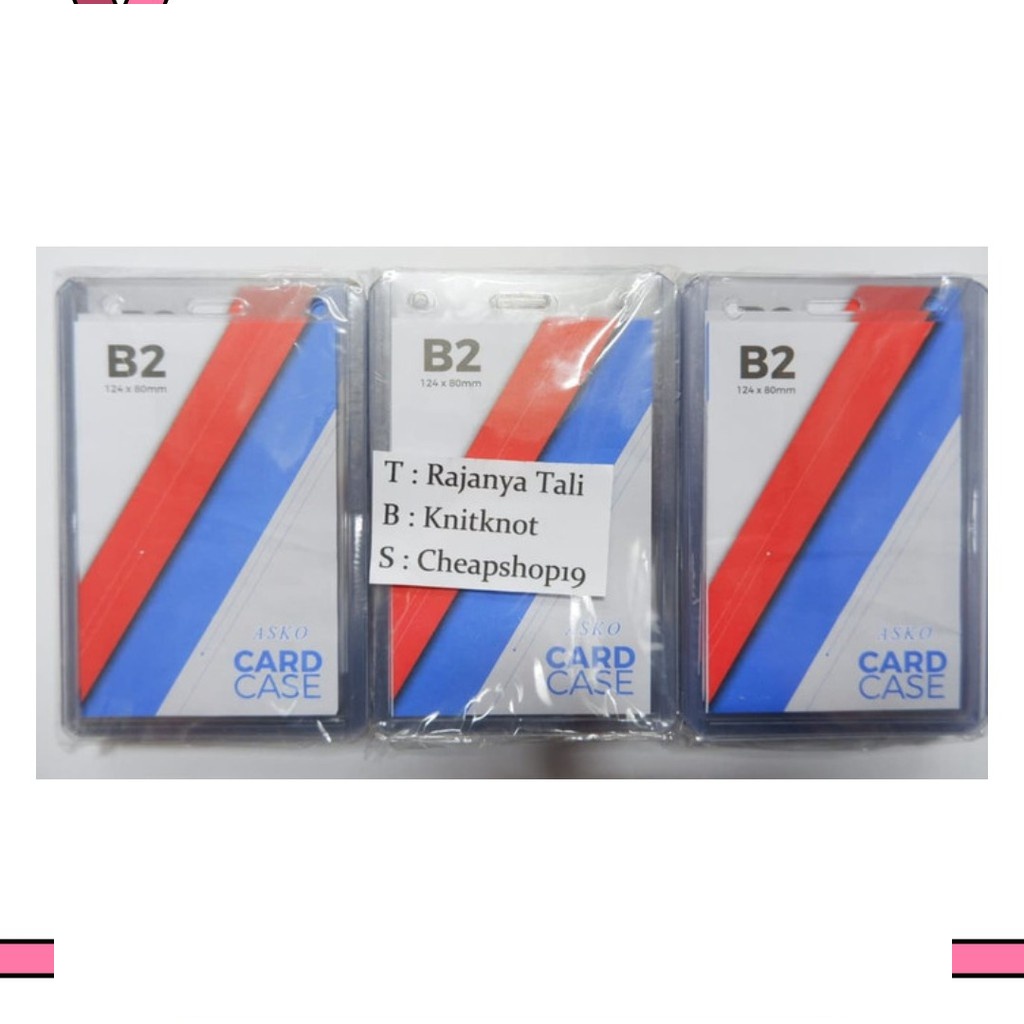ASKO Card Case B2 / Plastik ID Card Case Tebal Uk. B2 | Lazada Indonesia