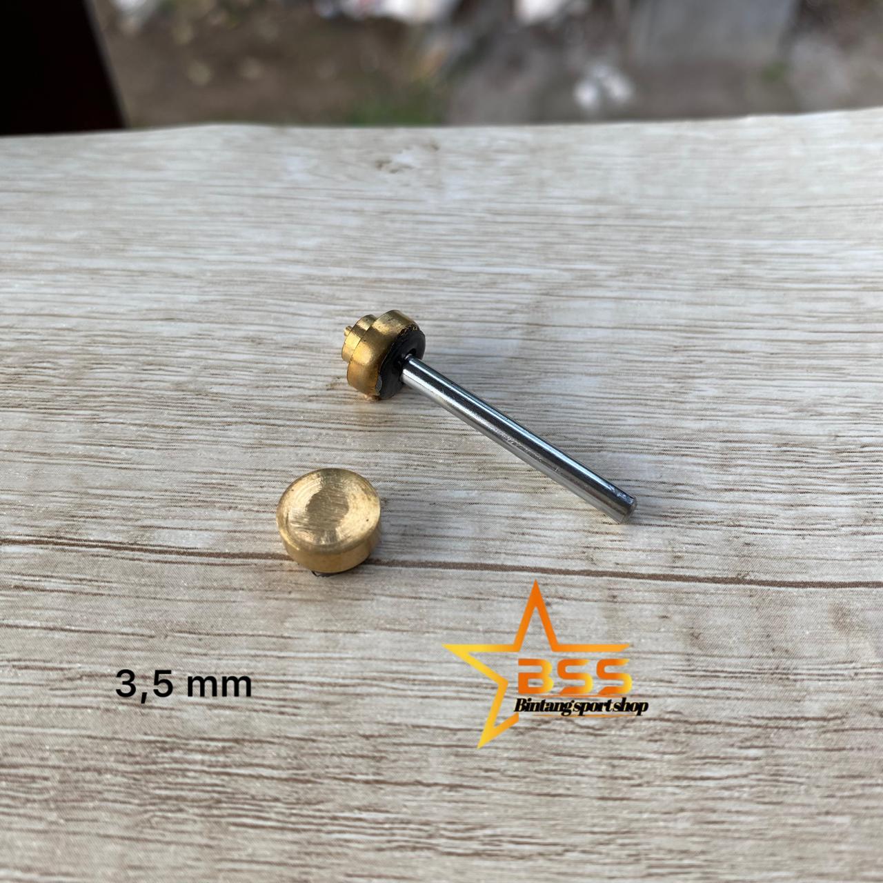 valve pompa angin as 3,5 mm / valve pompa kuningan lapis karet | Lazada ...