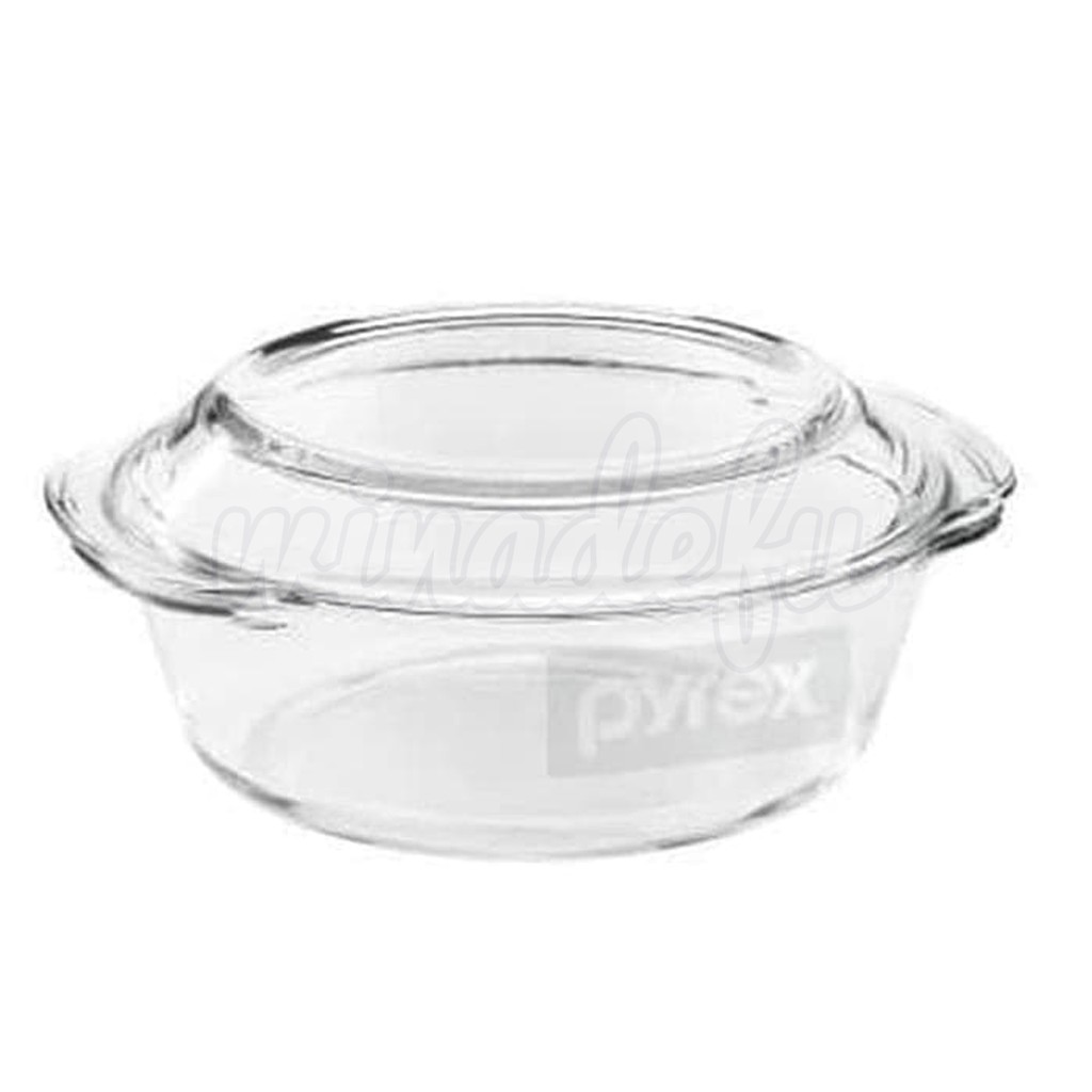 LOYANG KACA PYREX 1.4L CASSEROLE DISH WITH LID KASEROL TAHAN PANAS ...