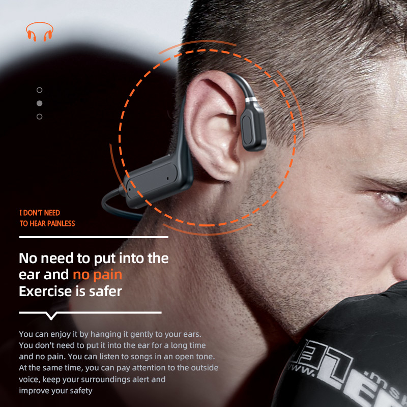 【Yiuu】2021ใหม่【ลงใน Ear】Wireless หูฟังบลูทูธ Conceptual กระดูกหูฟังคอน ...