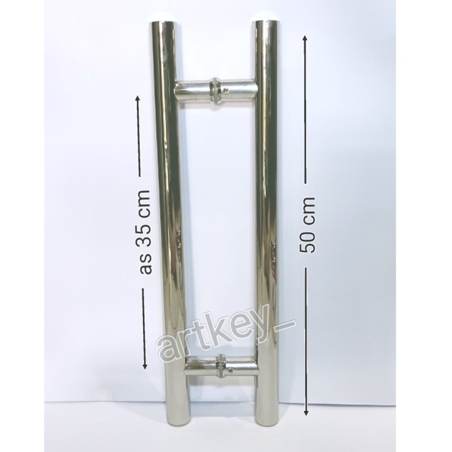 Handle pintu kaca & aluminium Pipa bulat As 35 × 50cm stainless steel ...
