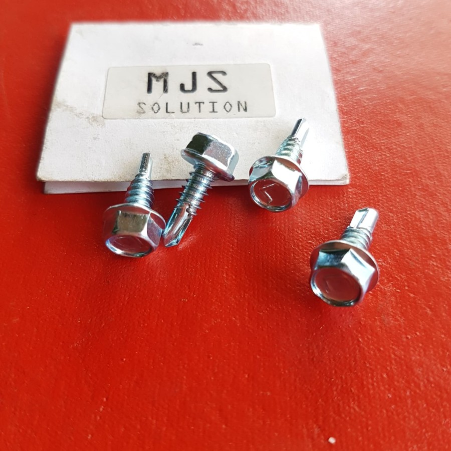 ISI 10 PCS SKRUP BAJA RINGAN 10 X 16 SELF DRILLING SCREW BAUT ATAP ...