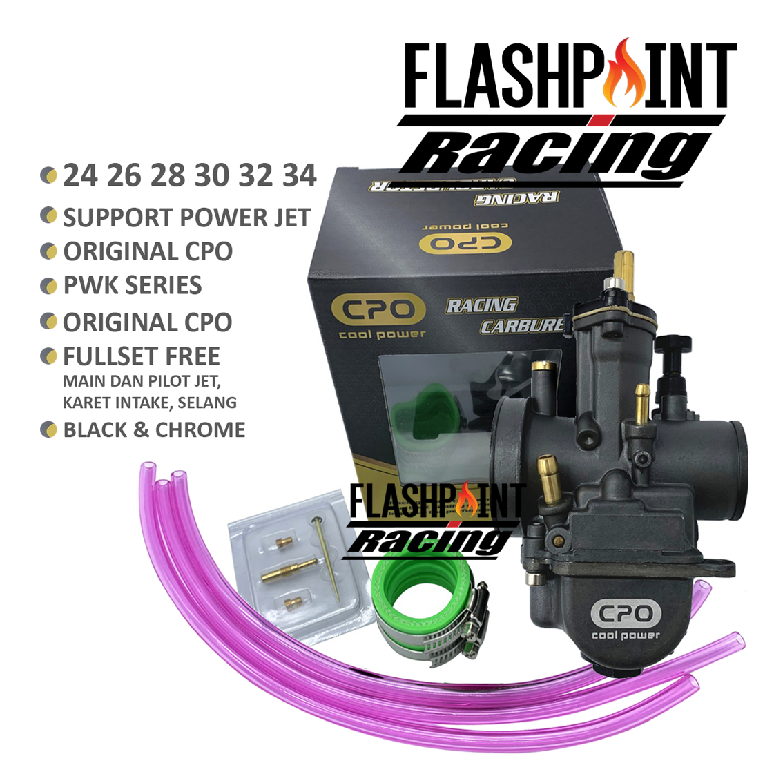 (BISA COD) KARBURATOR CPO ORIGINAL BLACKVIPER SUDCO KEIHIN KARBU KOTAK PWK 24 26 28 30 32 34 ...