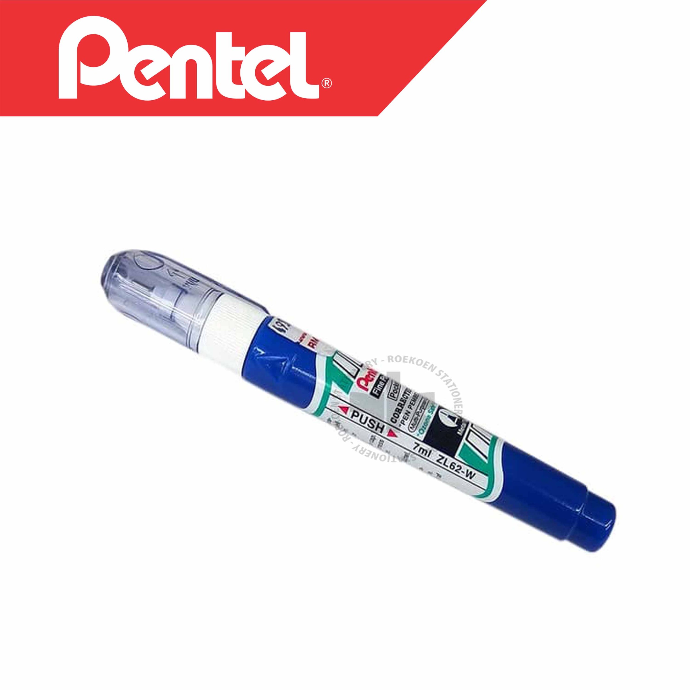 Pentel Correction Pen 7ml ZL62-W Metal Tip Fine Point Panjang Besar ...