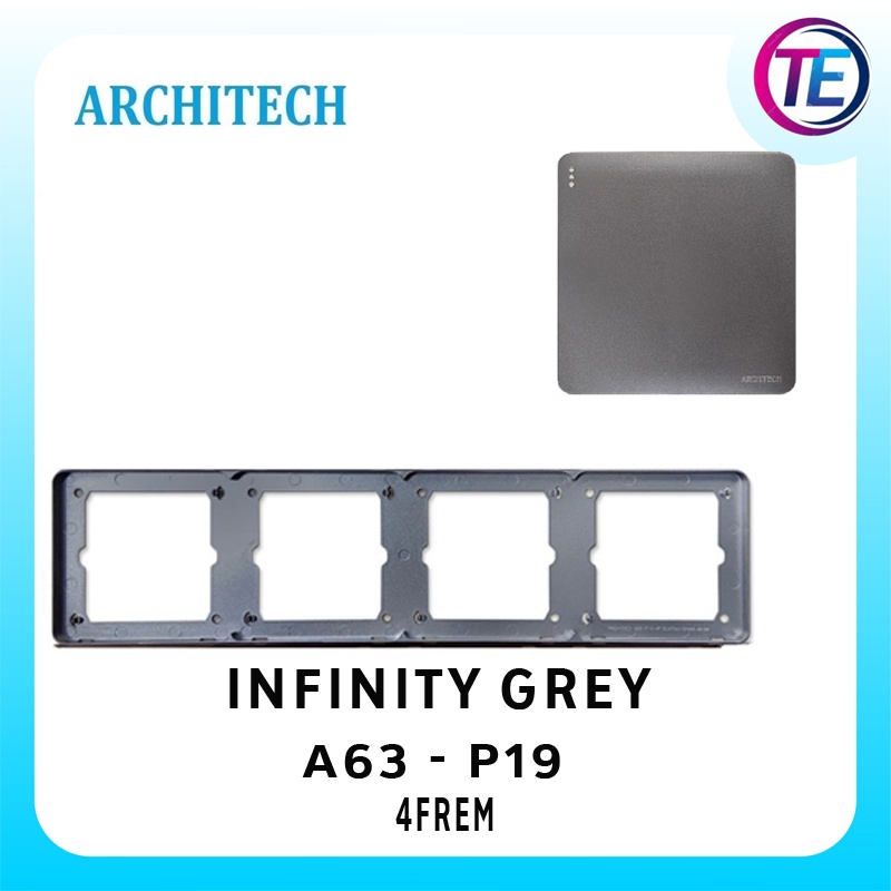 Architech Infinity Grey FRAME / BINGKAI Stop Kontak / SAKLAR A63-P19 | Lazada Indonesia
