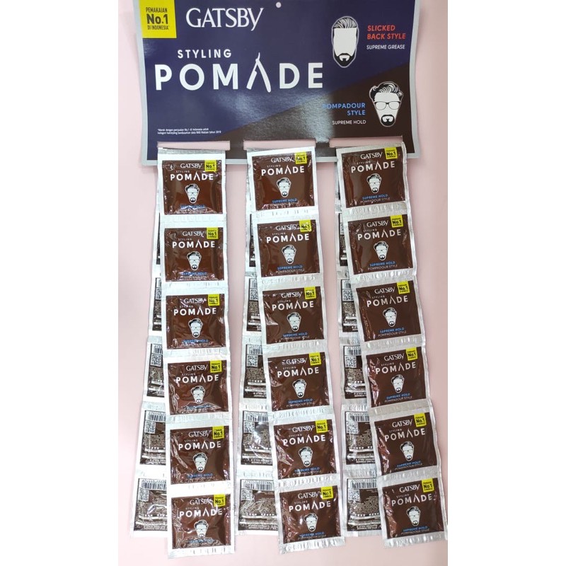 GATSBY Styling Pomade Sachet 12pcs | Lazada Indonesia
