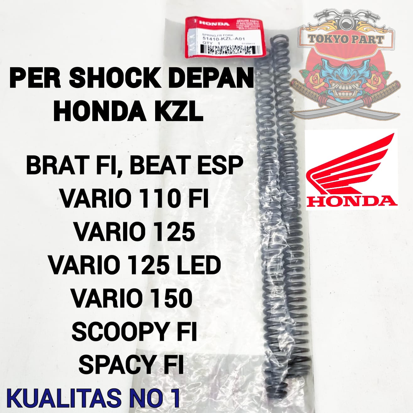 PER SHOCK DEPAN HONDA KZL UNTUK MOTOR BEAT FI SCOOPY FI SPACY FI VARIO ...