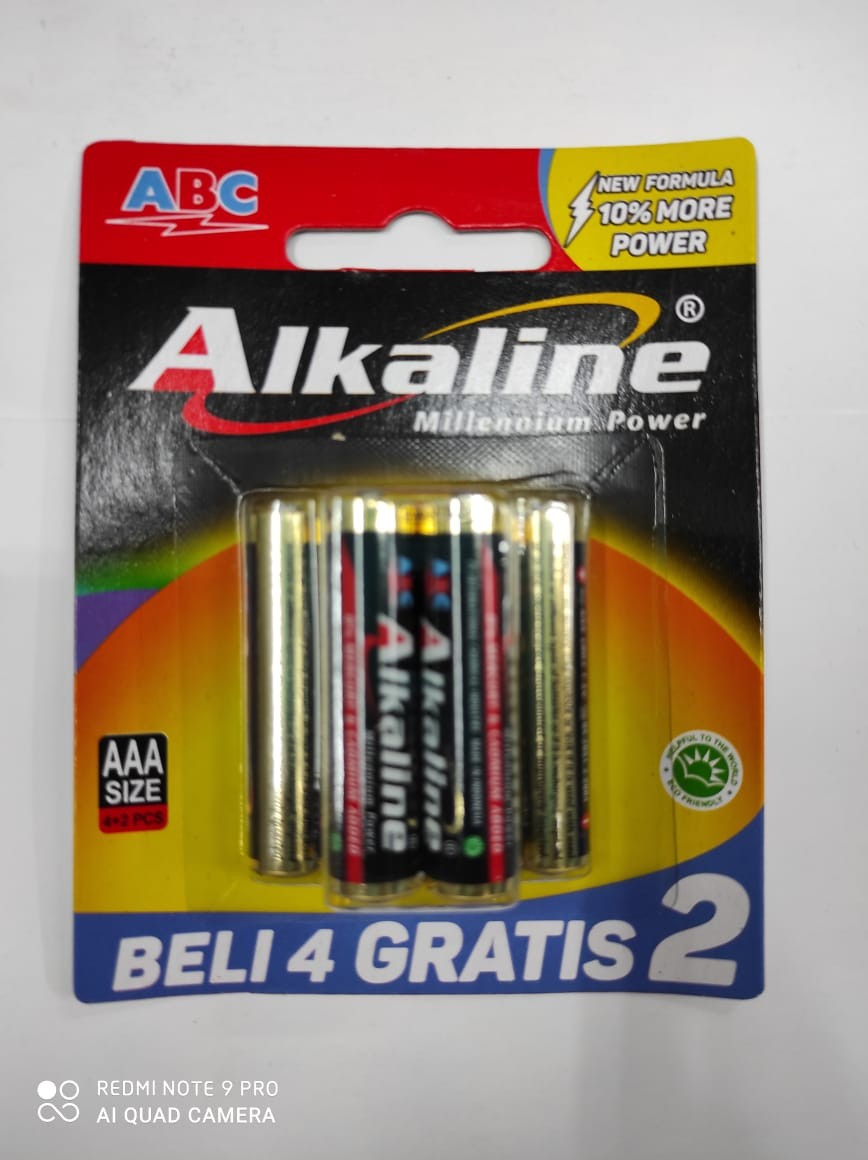 BATERE / BATERAI ABC ALKALINE AAA / A3 ISI 6 4+2 | Lazada Indonesia