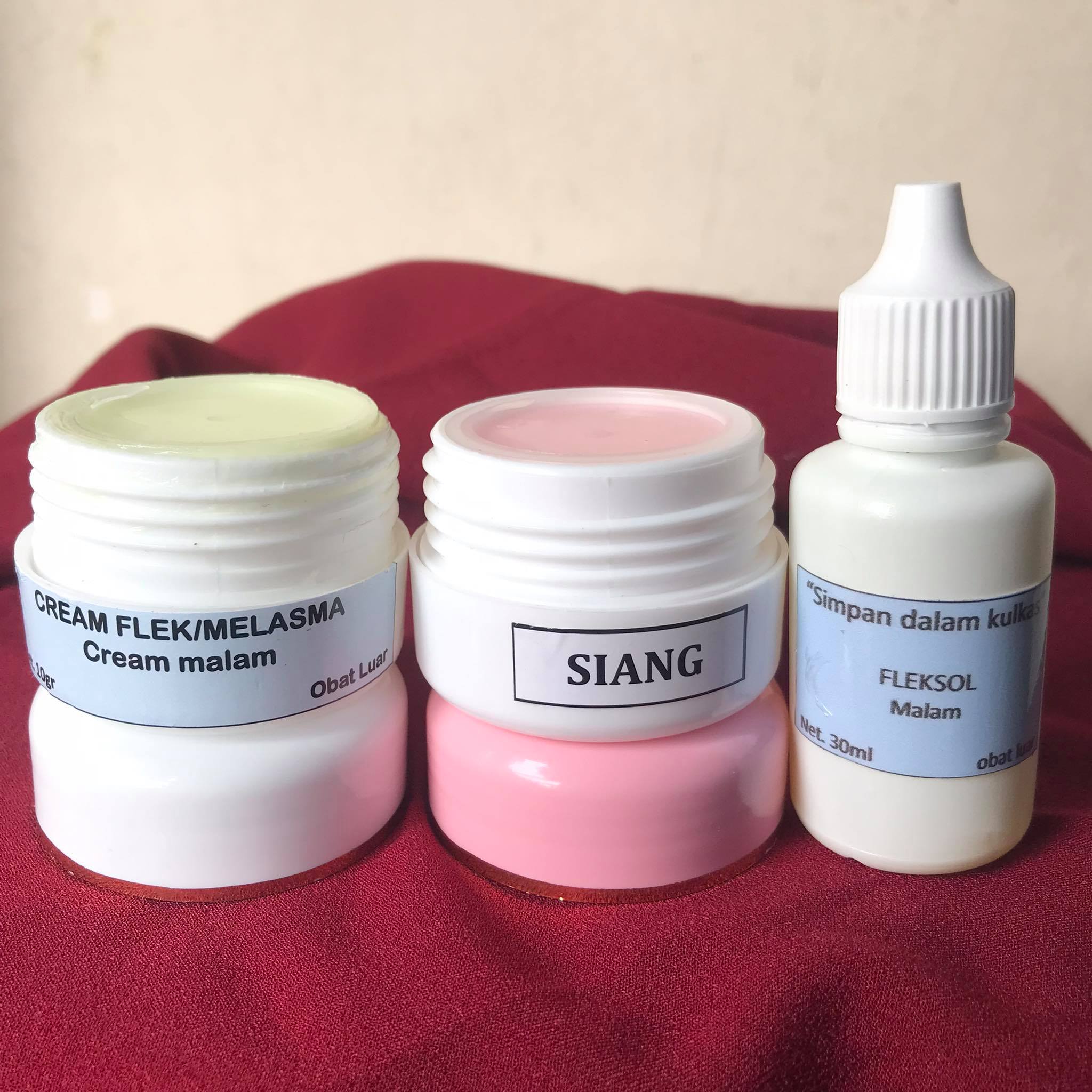 [COD] PAKET TEBAL FLEK + WHITENING / FLEKSOL / SIANG PINK / MELASMA ...