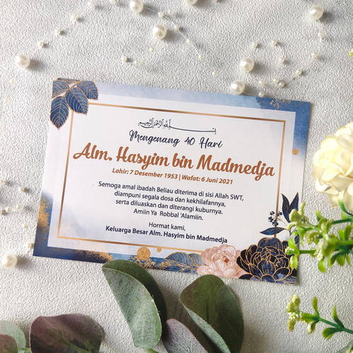 Stiker Tahlilan 40 Hari/100 Hari/1 Tahun Size 10x6 isi 50pcs tidak ...