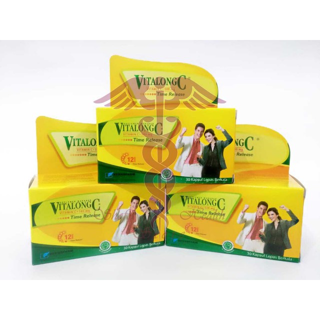 Asli Vitalong C Botol 30 Kapsul / Vitamin C 500 mg / Daya Tahan Tubuh ...
