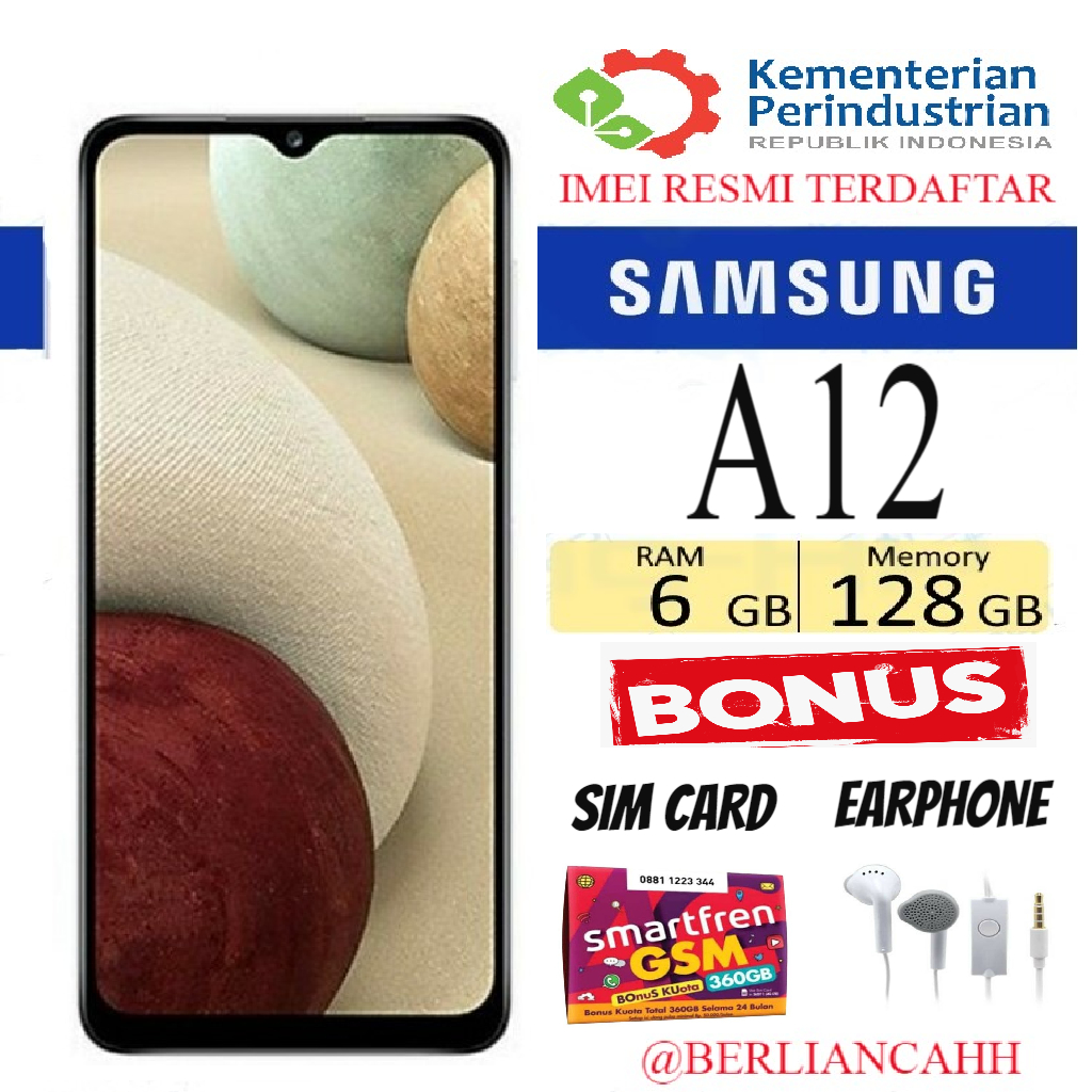 SAMSUNG GALAXY A12/a12 RAM 6 GB ROM 128 GB Ex-Inter -Sein | Lazada ...