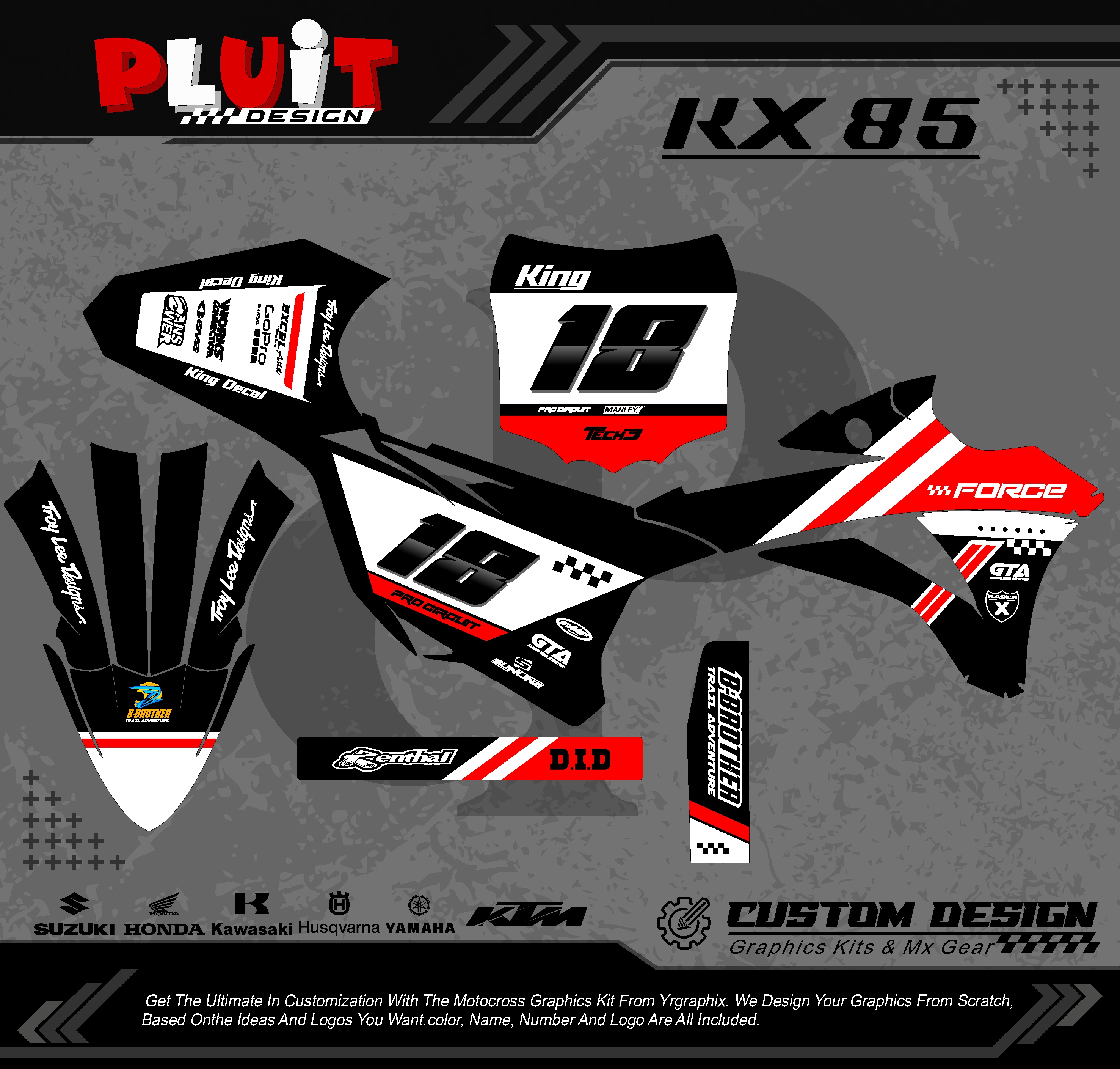 Decal Sticker Striping Variasi Fullbody Cross Trail Bebek Standar GTX ...