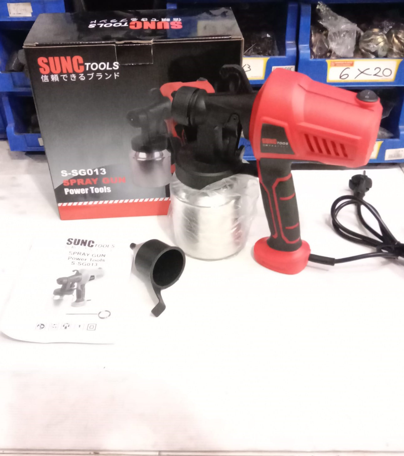 SUNC S-SG013 Spray Gun Electric Tabung Alumunium Spray Gun Listrik ...