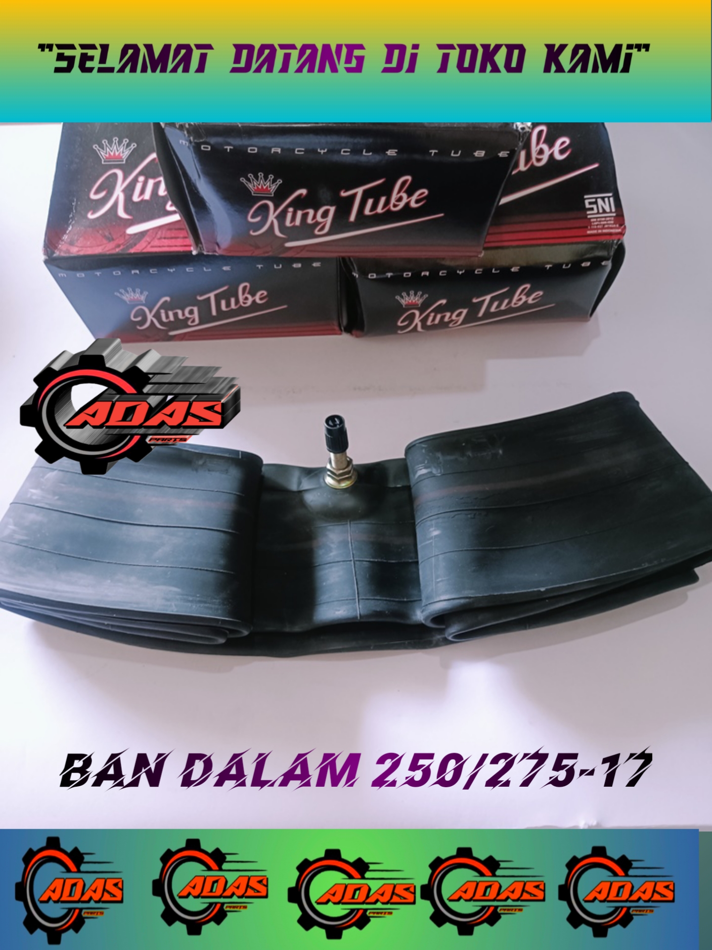 BAN DALAM MOTOR 250/275-17 70/90 RING 17 80/90-KING TUBE BAN DALAM ...