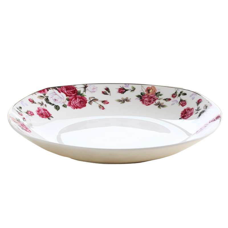 Tulang Cina 678 Inci Piring Persegi Piring Sup Piring Nasi Set Piring ...