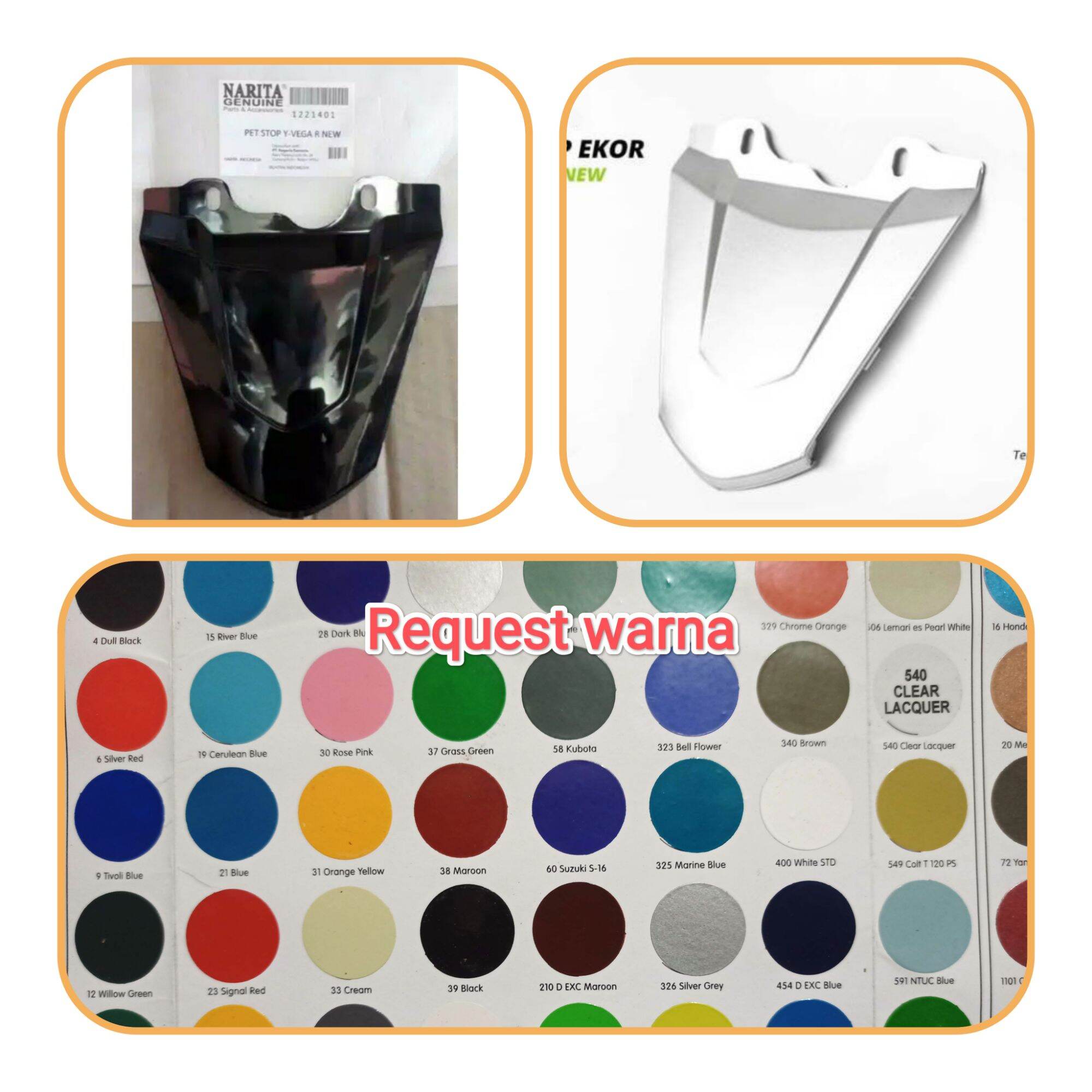 Tutup Body Belakang Yamaha Vega R New Sambungan body Yamaha Vega R New ...