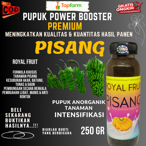 Pupuk Penyubur Pohon Pisang / Pupuk Royal Fruit 250 Gr / Pupuk Pembesar Buah Pisang / Pupuk ...