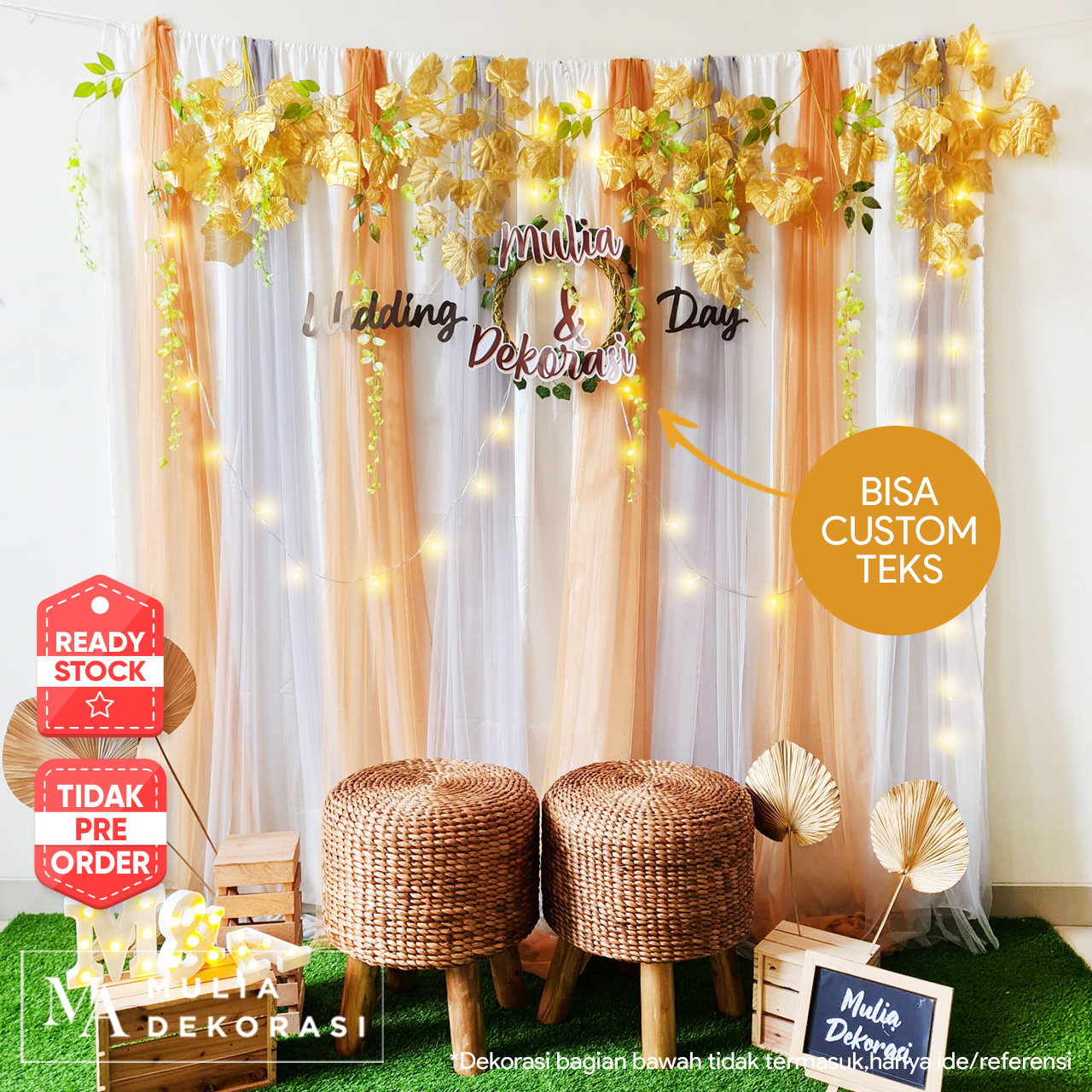 Dekorasi Lamaran Tunangan Backdrop Nikahan PhotoBooth DIY Akad Nikah ...