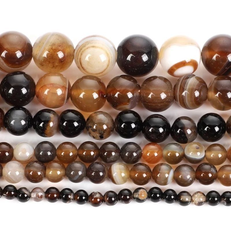 Manik Batu Alam Bulat Sulaiman 4mm 6mm 8mm 10mm | Lazada Indonesia
