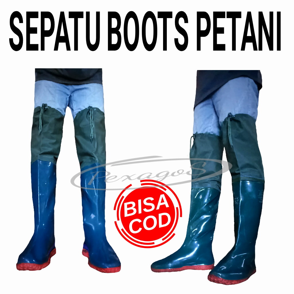SEPATU BOOTS PETANI SAWAH KARET SEPATU BOAT KARET SEPATU BOOTS ANTI ...
