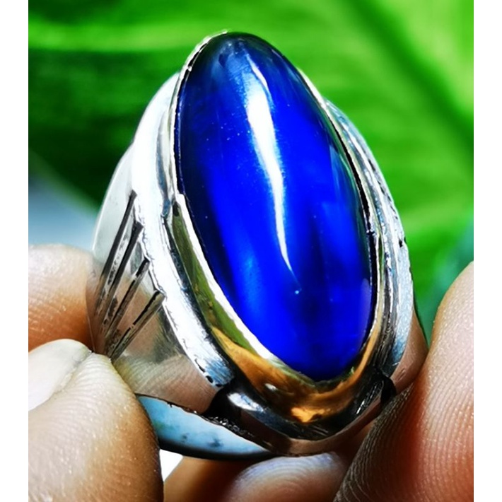 Batu permata royal blue king shafire model pandan | Lazada Indonesia