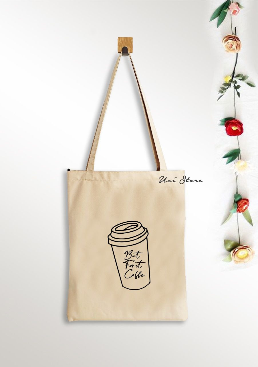 [BISA COD] Tas tote Coffe // PAKAI RESLETING // TAS tote murah [Toko ...