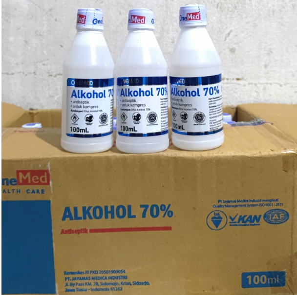 Alkohol 100ml Onemed Box 24 Botol | Lazada Indonesia