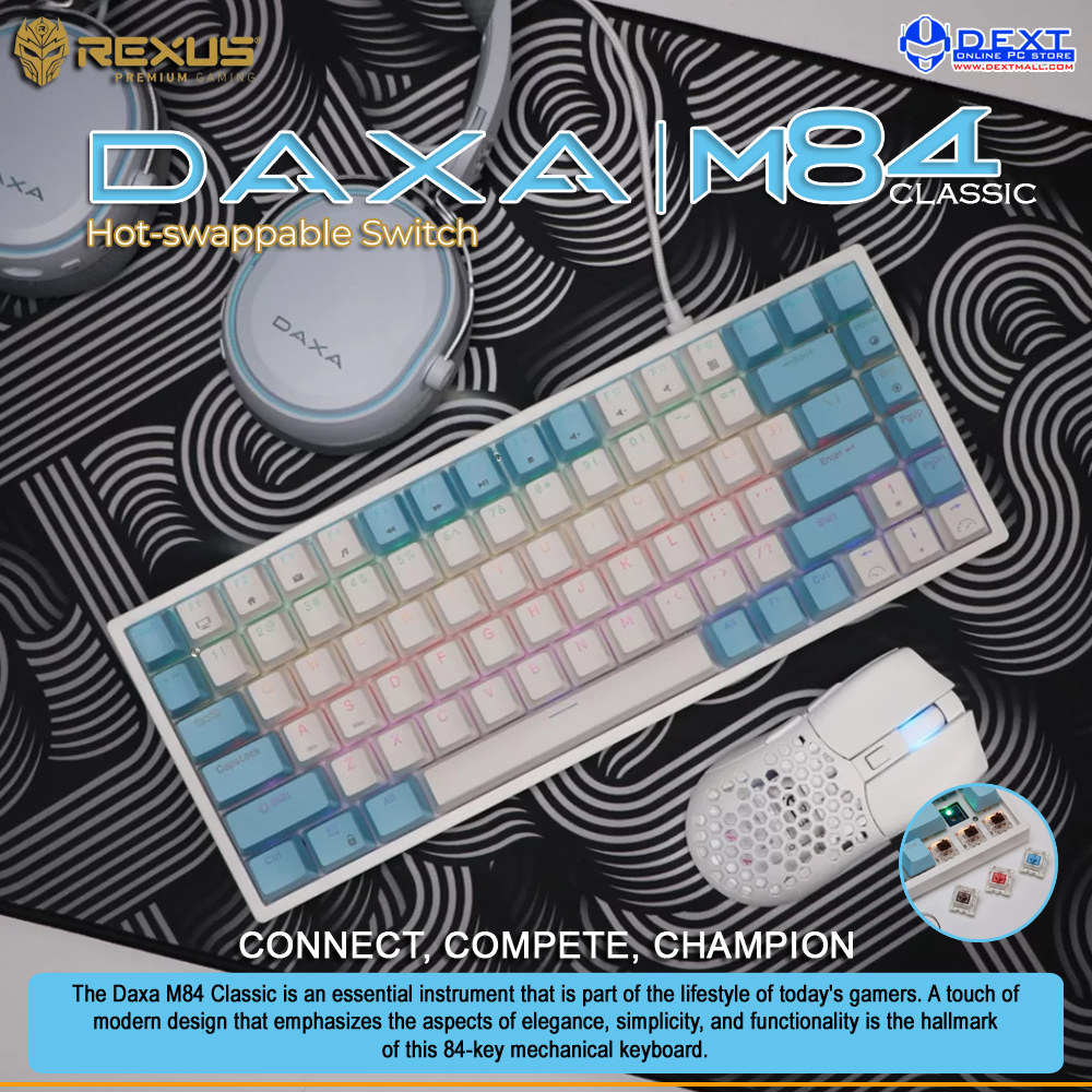 Rexus Daxa M84 Classic Gaming Keyboard | Lazada Indonesia