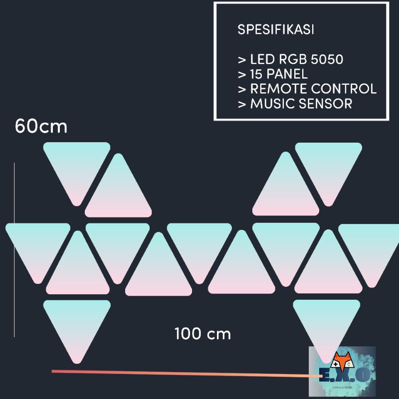 [LED GAMING ROOM 5050 RGB] Lampu Gaming RGB / Lampu kamar / LED Panel ...