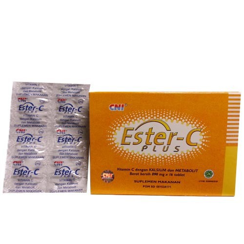 ESTER-C CNI NEW RELEASE VITAMIN 1 BOX ISI 40 TABLET( STRIP BUKAN BOTOL ...